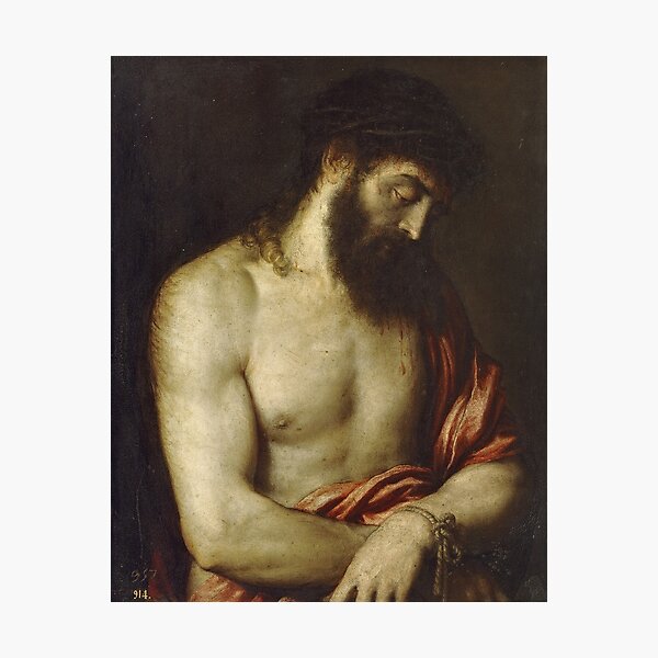 Lámina fotográfica «Ecce Homo Tiziano Tiziano 1547 Flagelado Jesucristo ...
