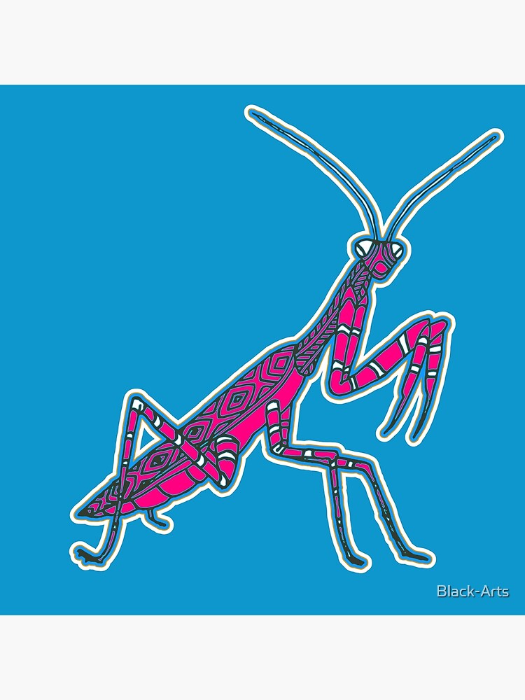 "Praying Mantis - Aboriginal art" Poster by Black-Arts | Redbubble