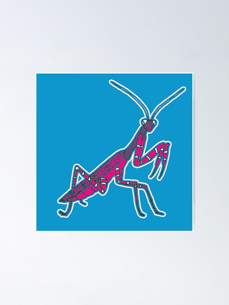 "Praying Mantis - Aboriginal art" Poster by Black-Arts | Redbubble