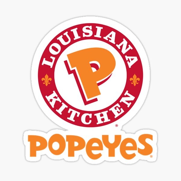 "Popeyes Logo Classic" Sticker for Sale by graysoncha0096 | Redbubble