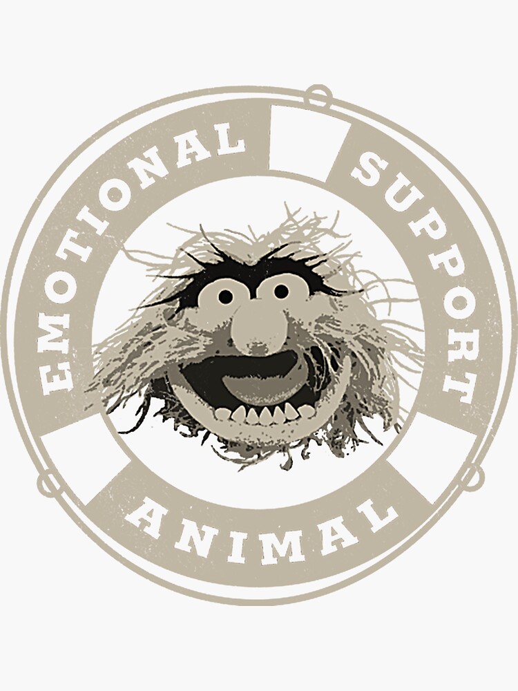 "Emotional Support Animal " Sticker by Isidore11er | Redbubble