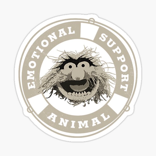 "Emotional Support Animal " Sticker by Isidore11er | Redbubble