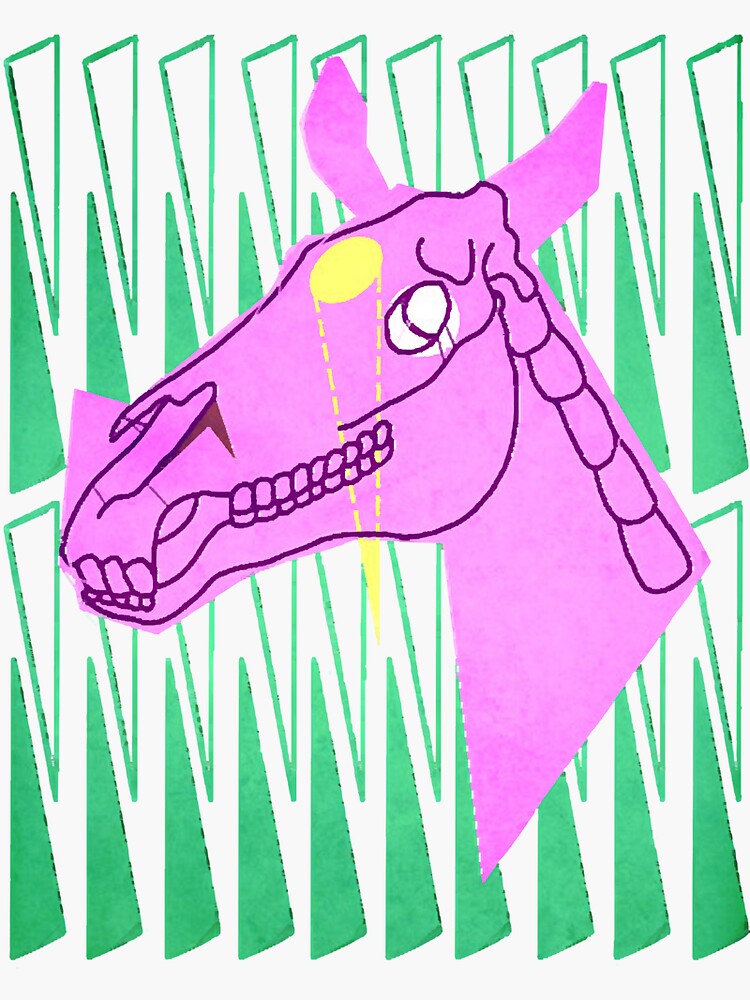 "Inverted Horn Unicorn " Sticker by markese2 | Redbubble
