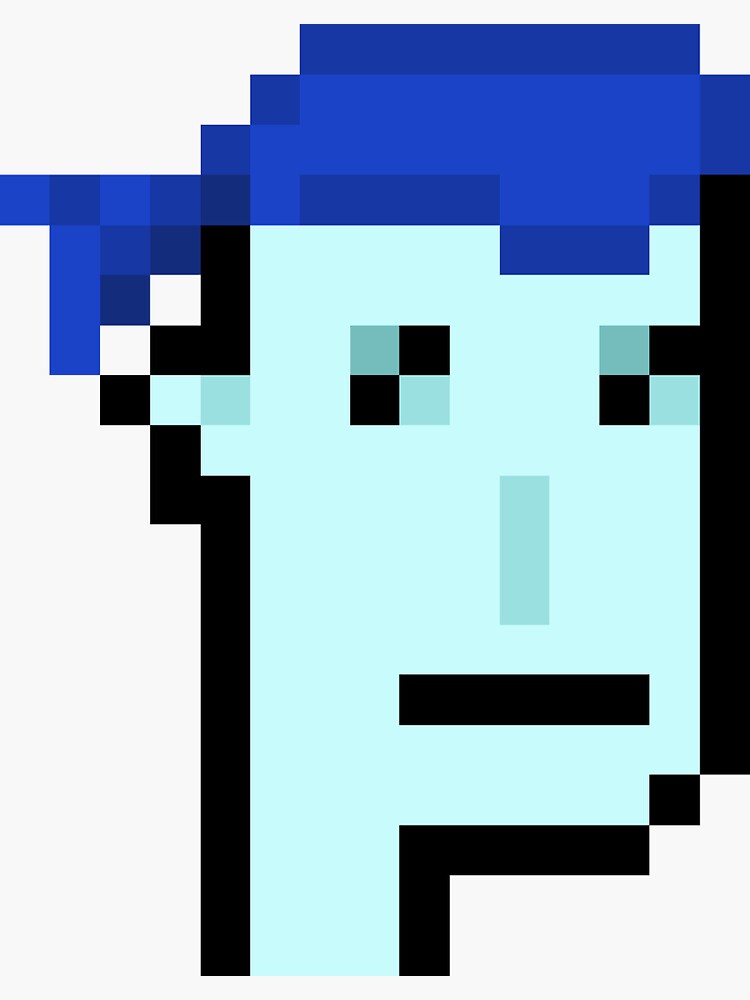 "NFT CryptoPunk #5822 - One of 9 Alien punks" Sticker by allreadytaken ...