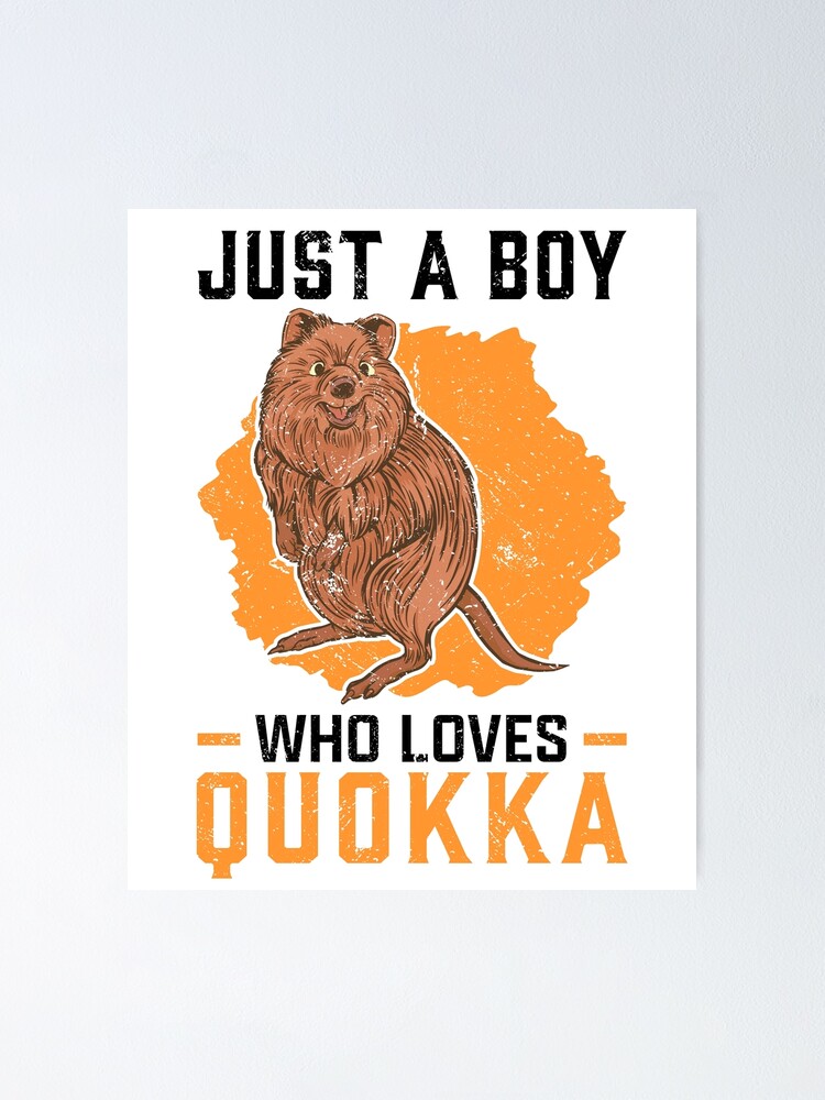 "Boy of quokkas loves marsupial quokka" Poster for Sale by madgrfx ...