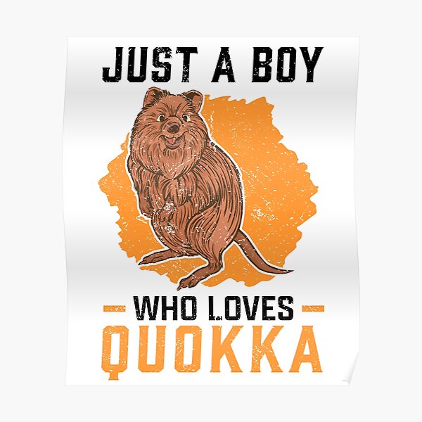 "Boy of quokkas loves marsupial quokka" Poster for Sale by madgrfx ...
