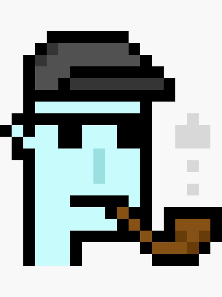 "NFT CryptoPunk #7804 - One of 9 Alien punks" Sticker for Sale by ...