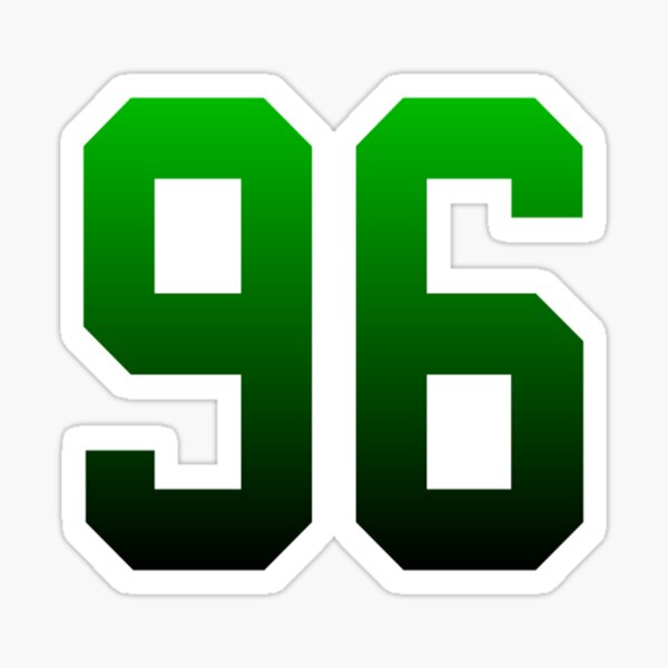 "Number 96 T-ShirtGreen Number 96 T-Shirt_by Ericokore_" Sticker by ...