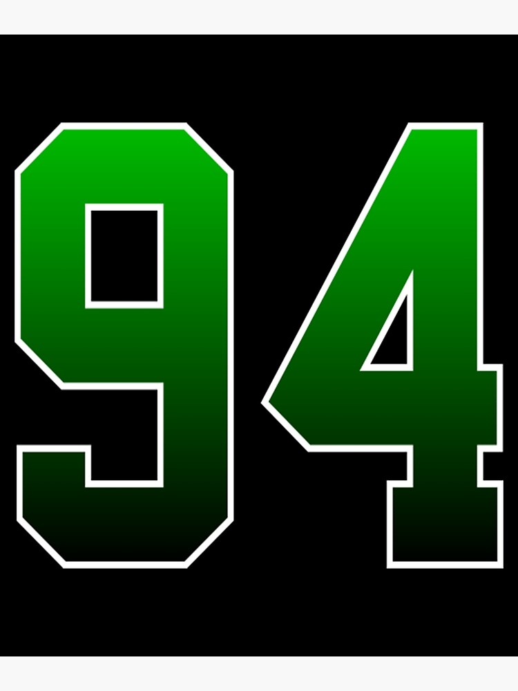 "Number 94 T-ShirtGreen Number 94 T-Shirt_by Ericokore_" Poster for ...