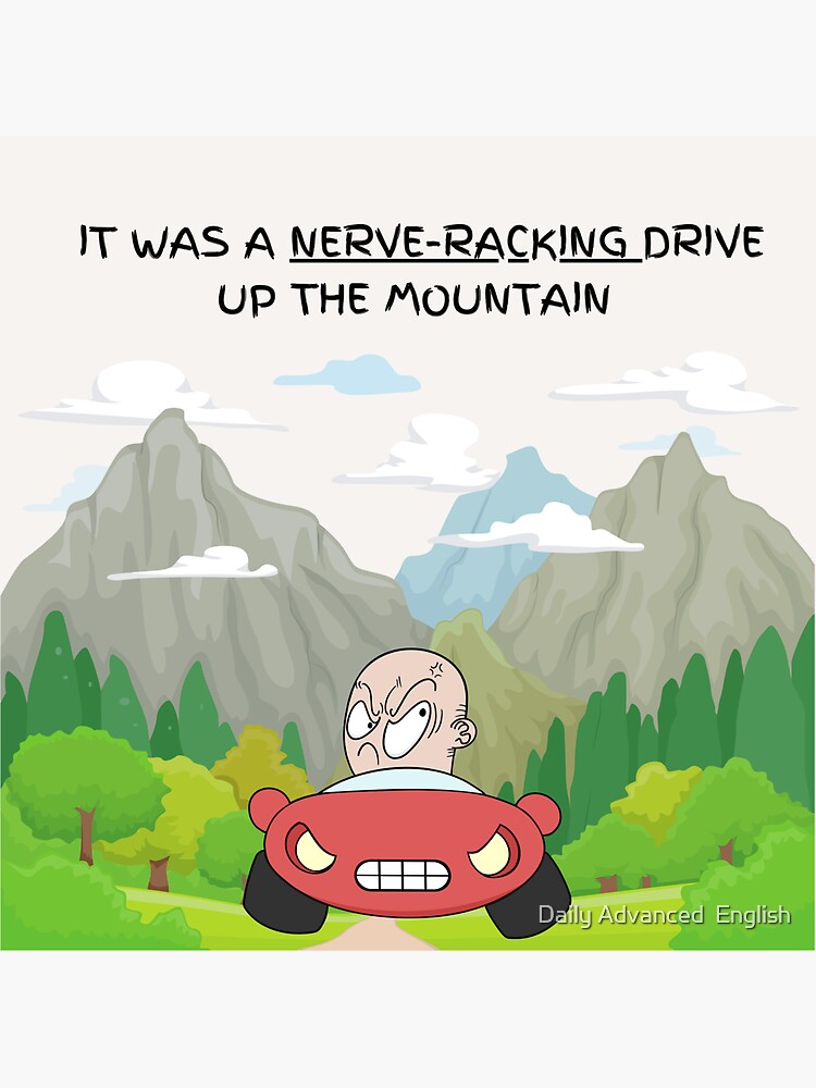 "English Idiom: Nerve-Racking" Sticker for Sale by advancedenglish ...