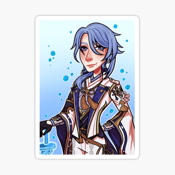 "Genshin Impact - Ayato" Sticker for Sale by galaxiiacharlie | Redbubble