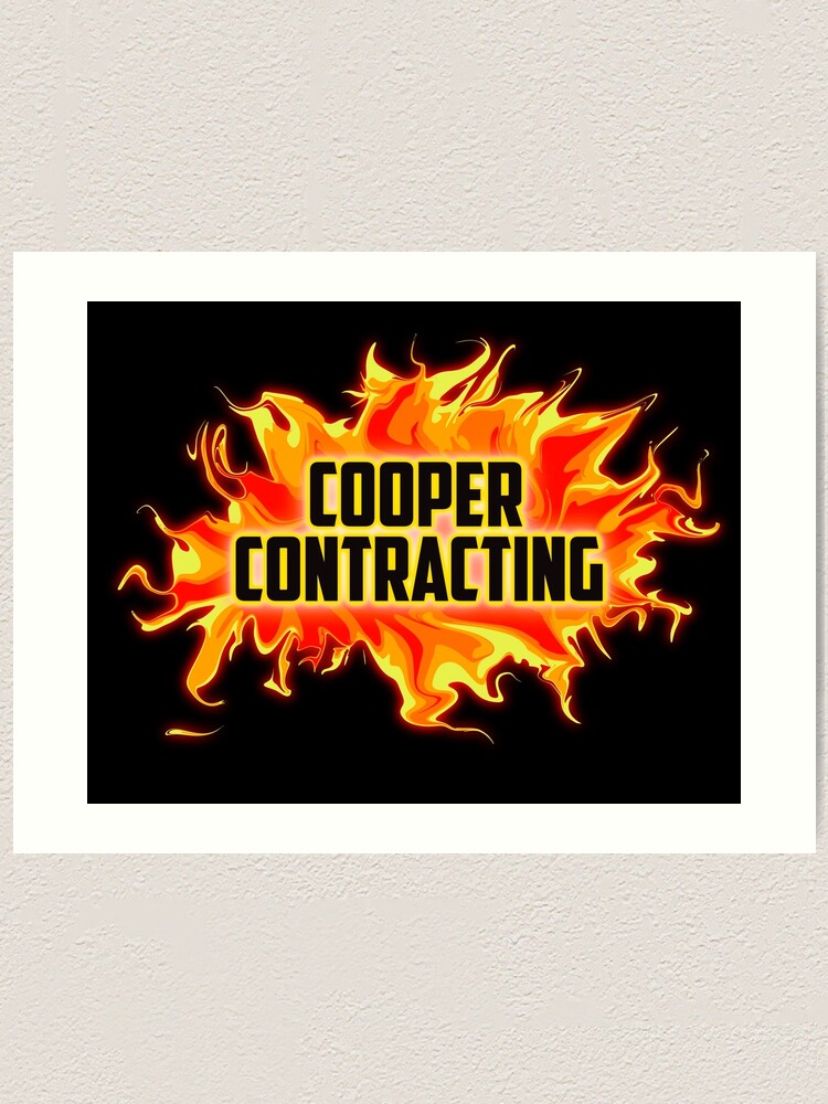 "Cooper contracting logo" Art Print for Sale by SpeakthunderArt | Redbubble