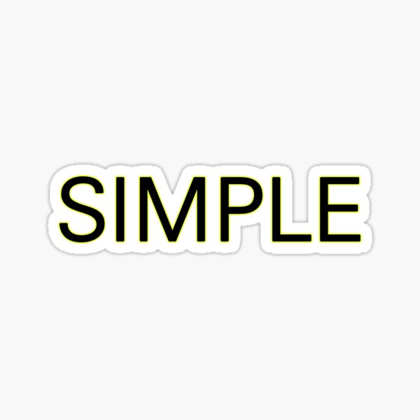 "Simple " Sticker by sizamix | Redbubble