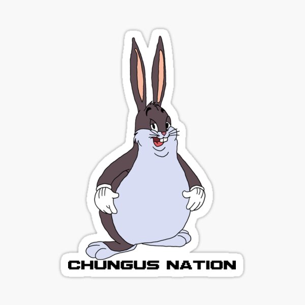 "Big Chungus Nation" Sticker for Sale by amogusman | Redbubble
