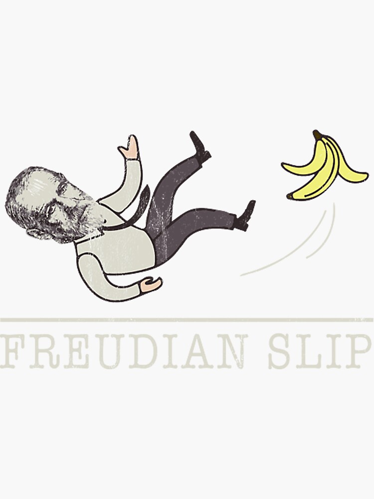 "freudian slip funny graphic" Sticker by catalinadoodles | Redbubble