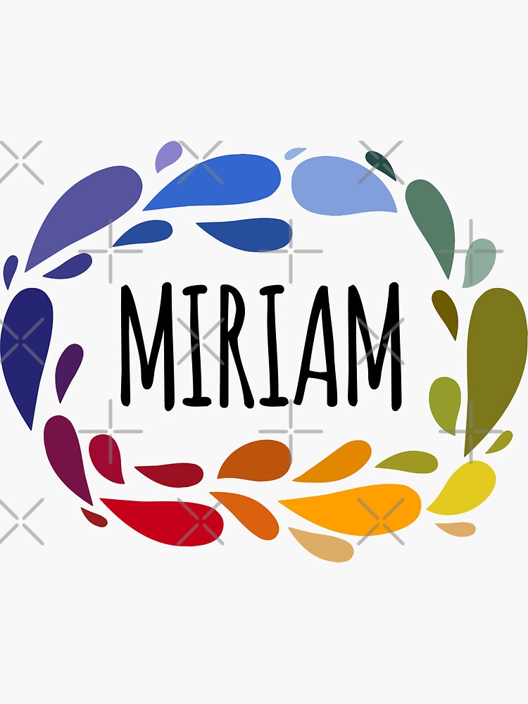 "Miriam Name Cute Colorful Gift Named Miriam" Sticker by kindxinn ...