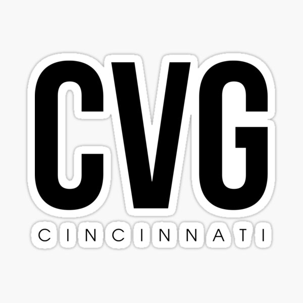 "CVG - Cincinnati Airport Code" Sticker for Sale by CartoCreative ...