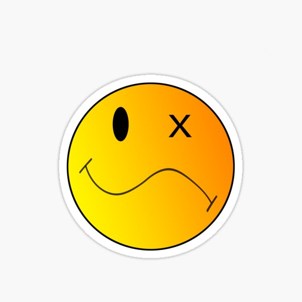 "Half Dead Smiley Face" Sticker by smwoerner | Redbubble