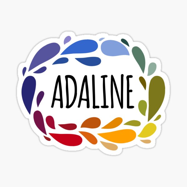 "Adaline Name Cute Colorful Gift Named Adaline" Sticker for Sale by ...