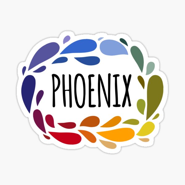 "Phoenix Name Cute Colorful Gift Named Phoenix" Sticker by kindxinn ...