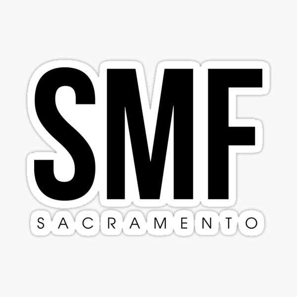 "SMF - Sacramento Airport Code" Sticker for Sale by CartoCreative ...