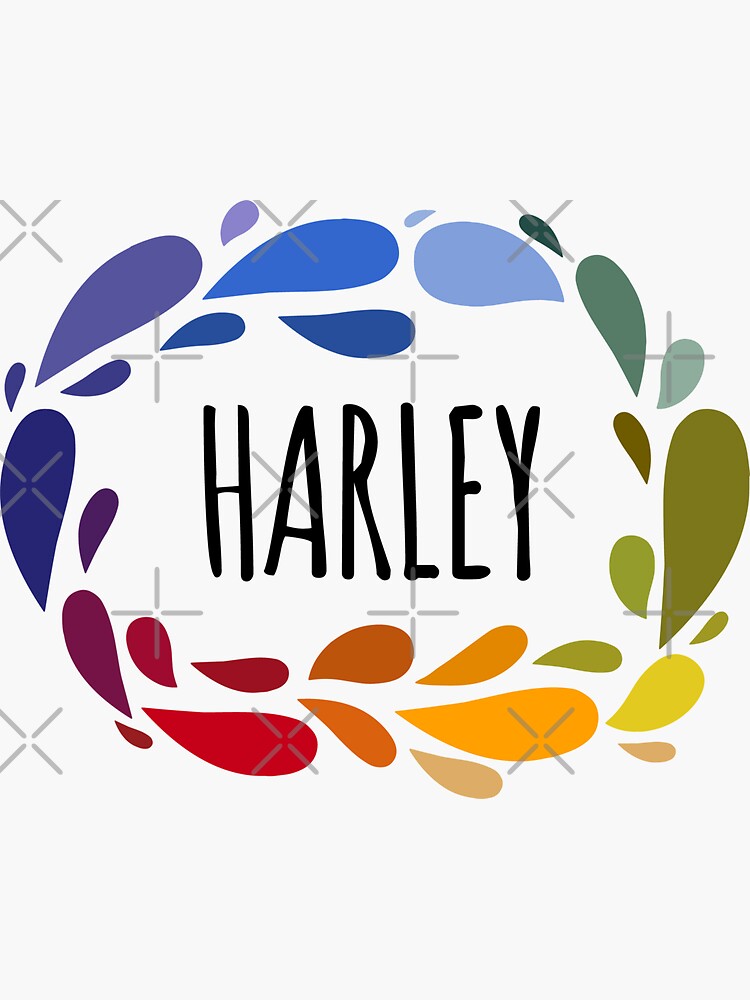 "Harley Name Cute Colorful Gift Named Harley" Sticker for Sale by ...