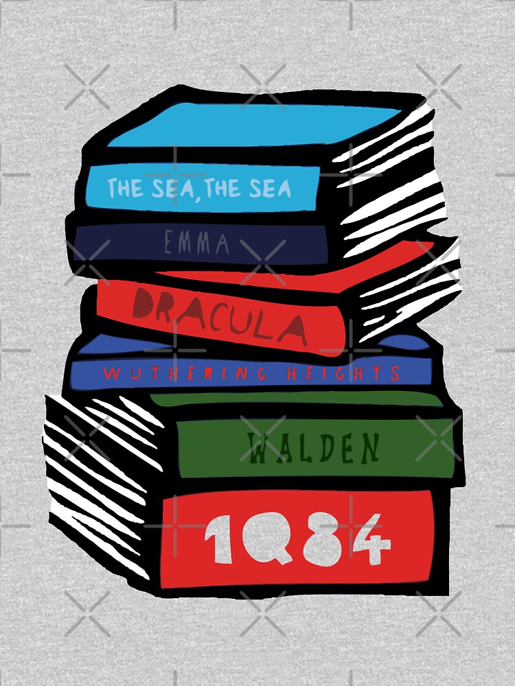 "Classic Book Stack" T-shirt for Sale by louweasely | Redbubble ...