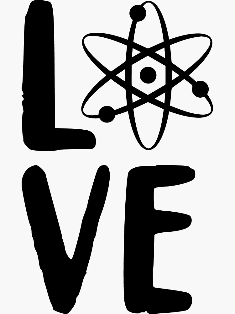 "SCIENCE LOVE" Sticker for Sale by kalit-designs | Redbubble