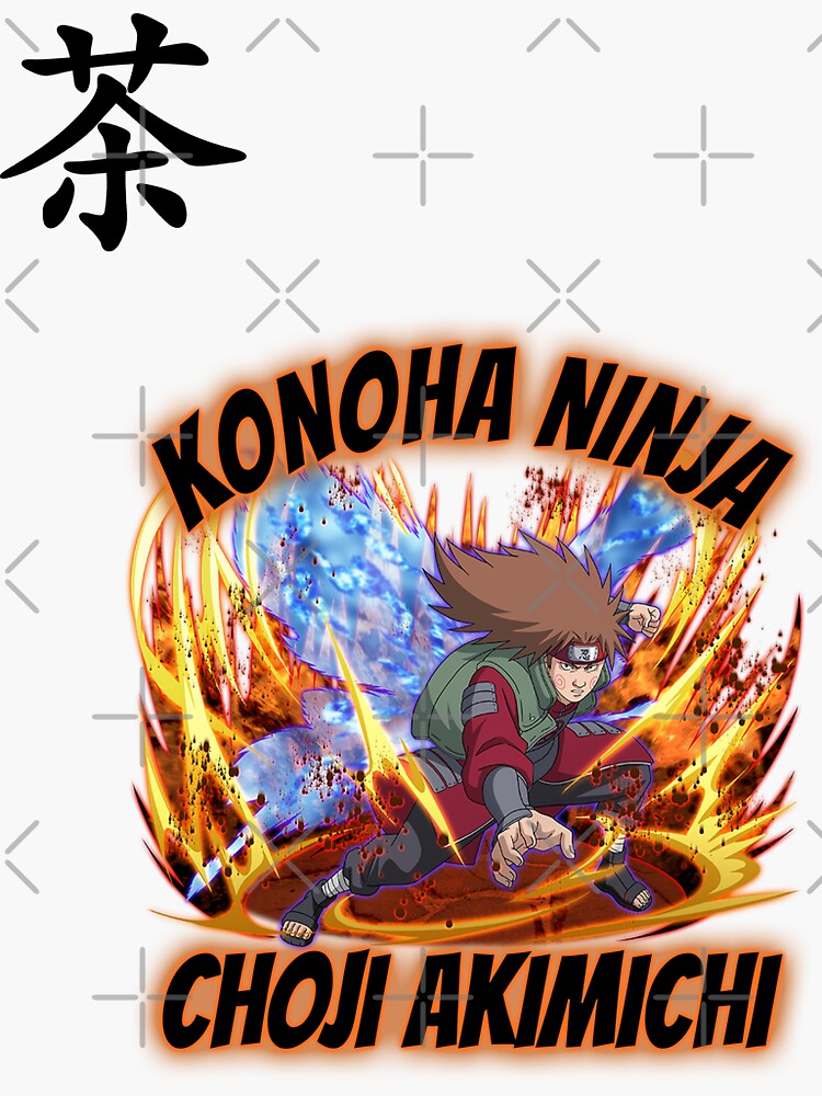 "Komoha Ninja Choji Akimichi" Sticker by NinjaMafia | Redbubble