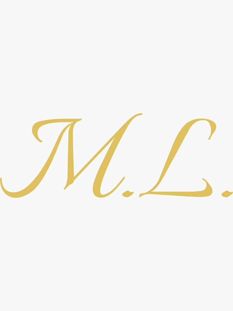 "ML Initials | Gold Lettering | Personalised Gifts" Sticker by ...