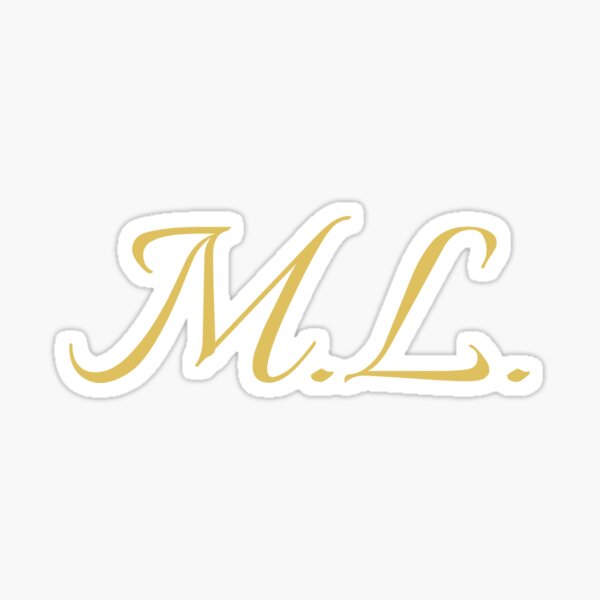 "ML Initials | Gold Lettering | Personalised Gifts" Sticker by ...