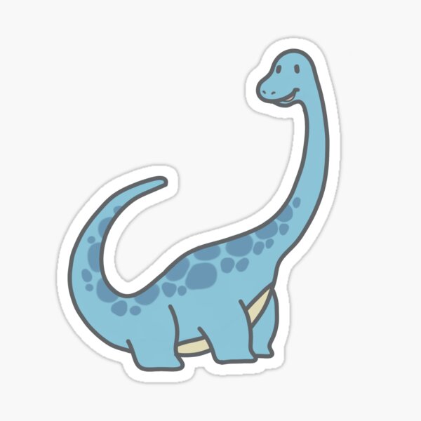 "Cute Brontosaurus" Sticker by artloadrian | Redbubble