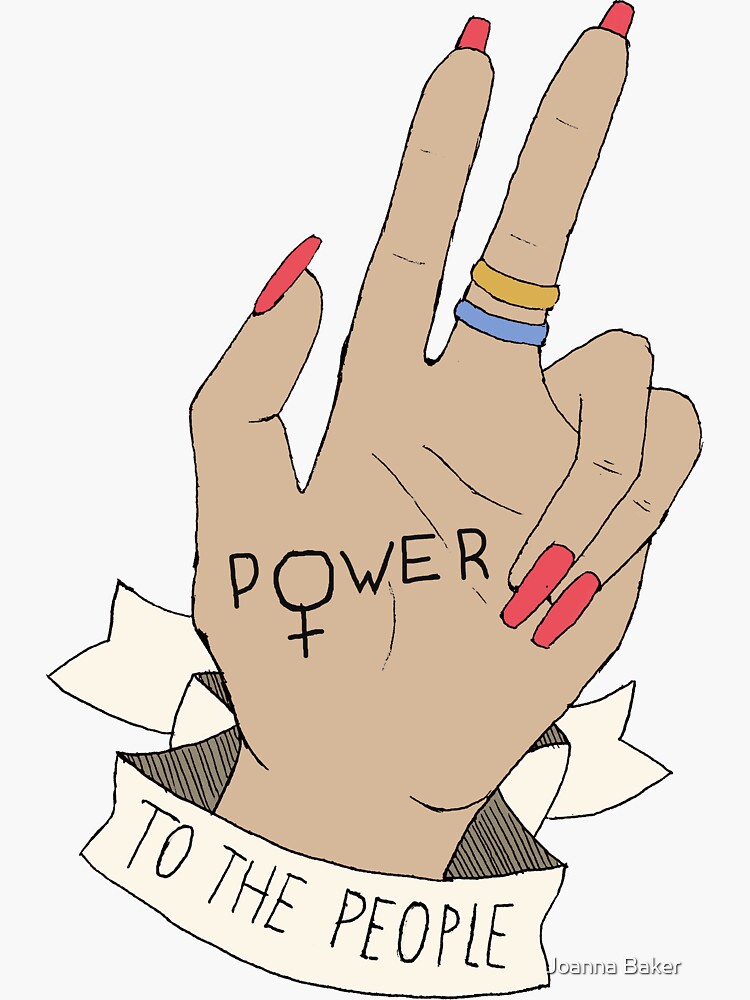 "POWER TO THE PEOPLE" Sticker for Sale by jojonatbaker | Redbubble