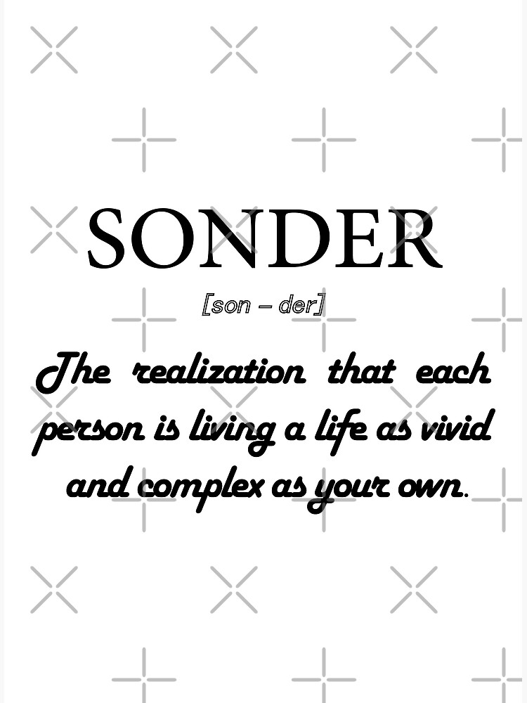 "Sonder: Definition of gorgeous word" Poster for Sale by nabil2alhumyis ...
