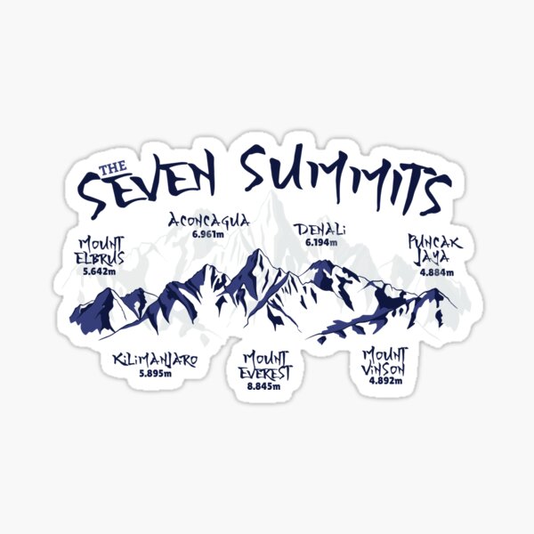 "seven summits" Sticker for Sale by soneo24 | Redbubble