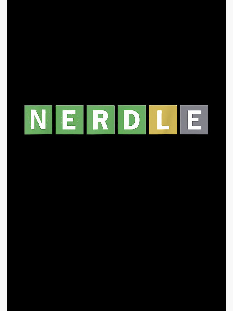 "NERDLE Wordle Game Best Gift For Nerd" Spiral Notebook by ...