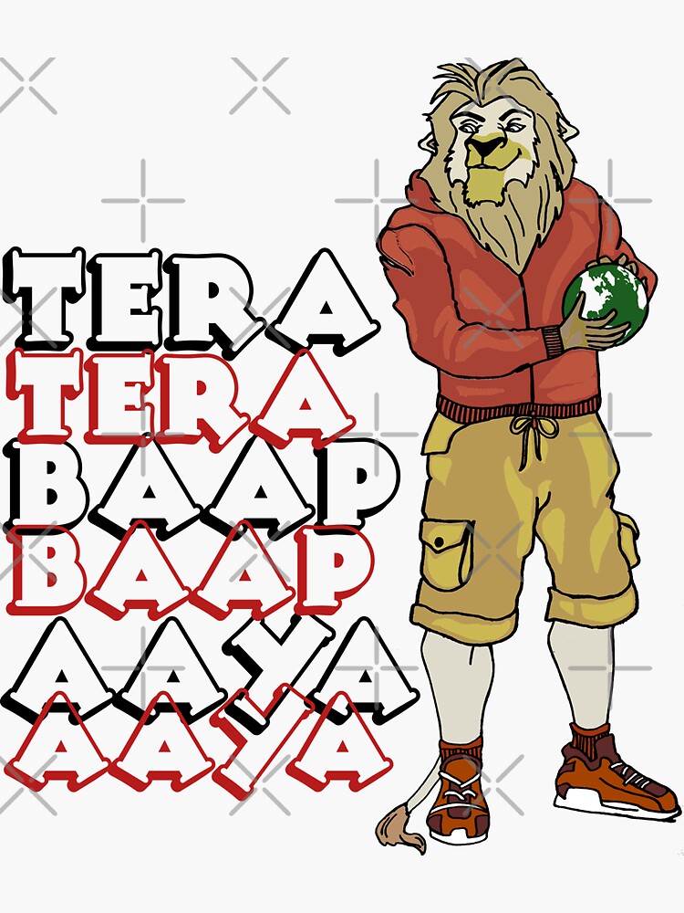 "Tera baap aya " Sticker by Smriti-artwork | Redbubble