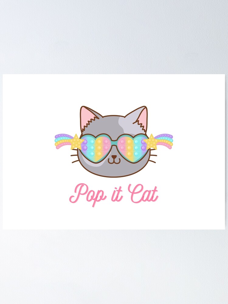 "POP IT CAT" Poster for Sale by modernism-loved | Redbubble