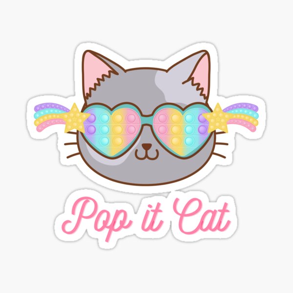 "POP IT CAT" Sticker for Sale by modernism-loved | Redbubble