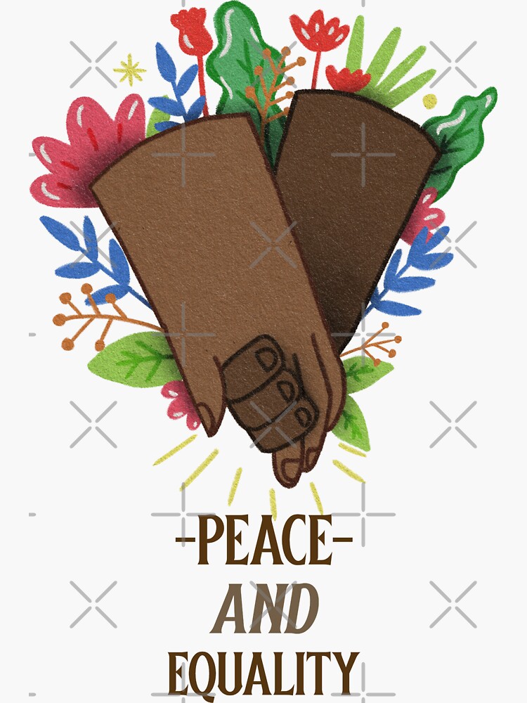 "Peace and Equality" Sticker by ART-Homes | Redbubble