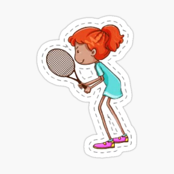 "Badminton Cute Girl" Sticker by ScatCCC00 | Redbubble
