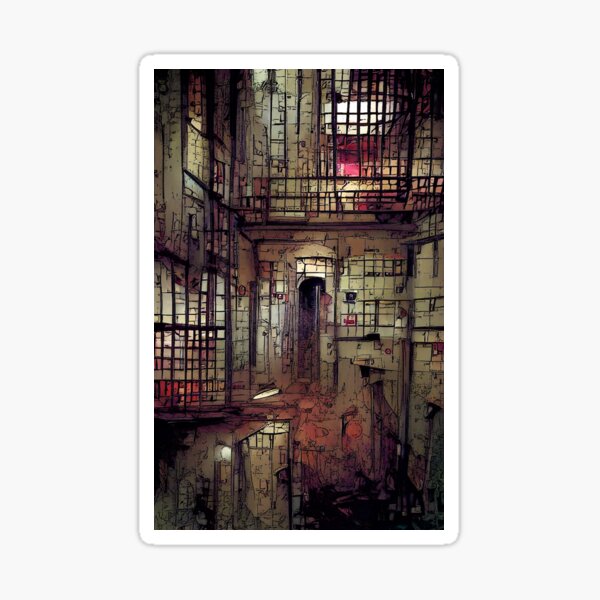 "Abandoned Prison" Sticker for Sale by AbstractDreamz | Redbubble