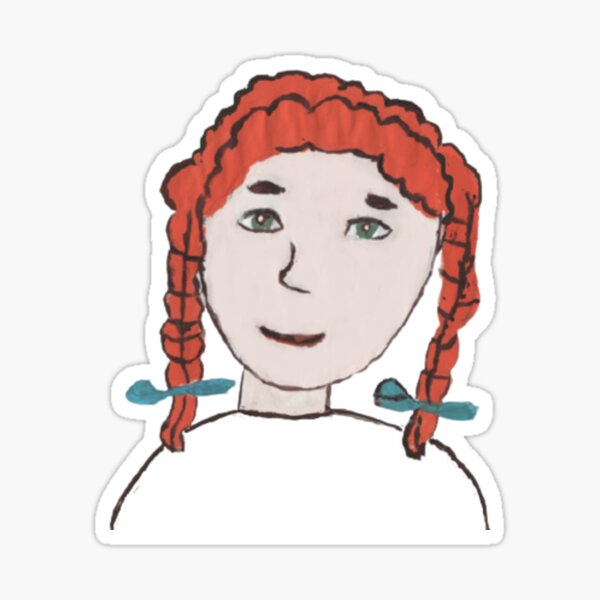 "Cute Girl with Red Hair" Sticker for Sale by mila-ola | Redbubble
