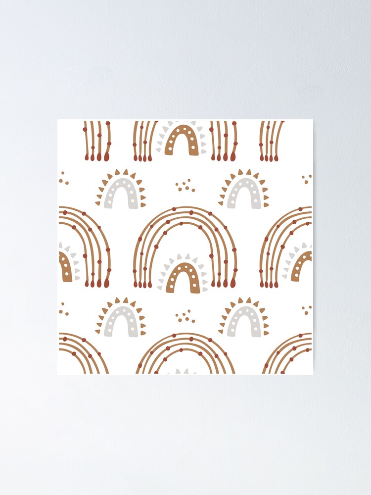 "Boho Rainbow Pattern" Poster for Sale by boholove101 | Redbubble
