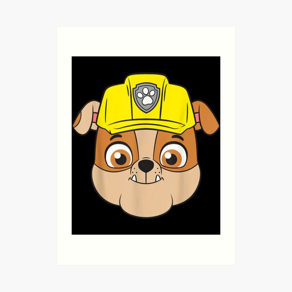 "PAW Patrol RUBBLE Face" Art Print for Sale by PAMELARUBIO | Redbubble