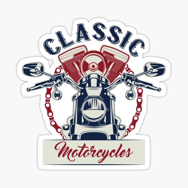 "Classic Motorcycles" Sticker for Sale by chabbia | Redbubble