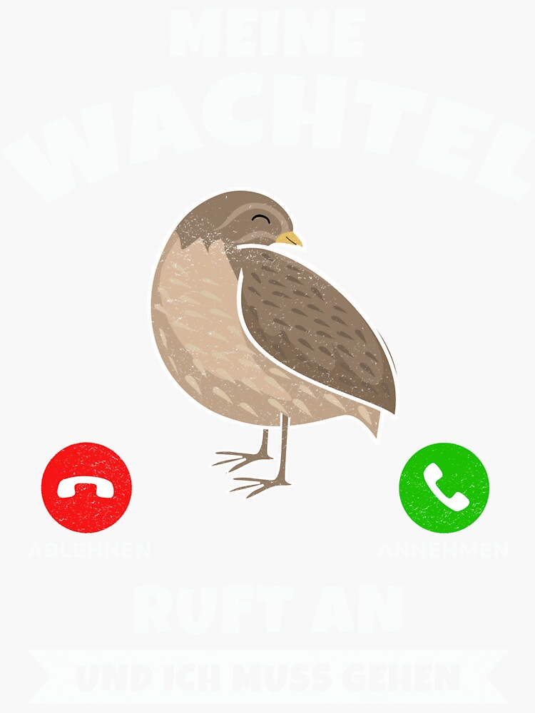 "Funny Quail Fun Quail Whater Gift Idea" Sticker by Kuma518 | Redbubble