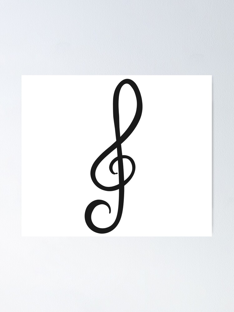"Treble clef" Poster for Sale by TheAnitaWay | Redbubble