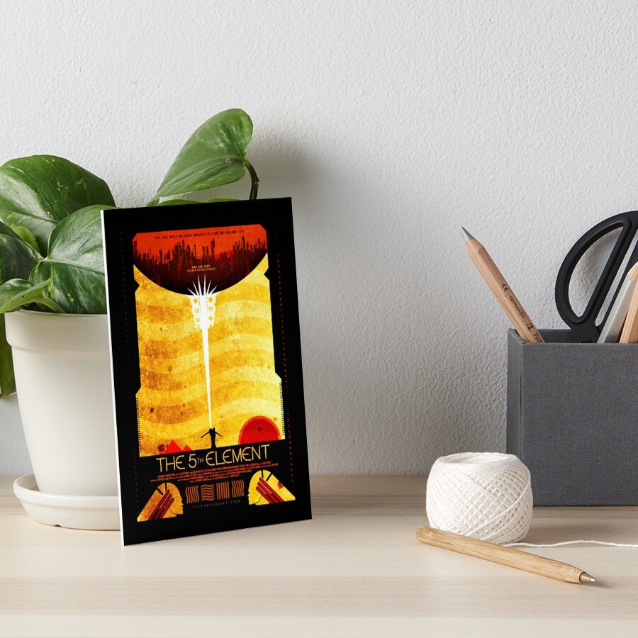 "The Fifth Element by Luc Besson Movie Poster" Art Board Print by ...