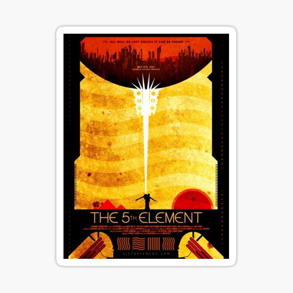 "The Fifth Element by Luc Besson Movie Poster" Sticker for Sale by ...